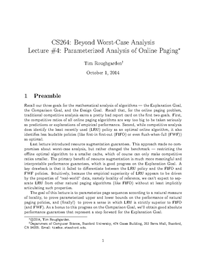 L5 - Prof is Naveen Garg - CS264: Beyond Worst-Case Analysis Lecture #5: Computing Independent ...