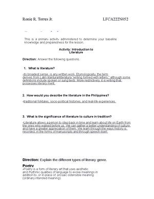 Chapter VII - Activity Ronie R. Torres Jr - 1 Ronie R. Torres Jr ...