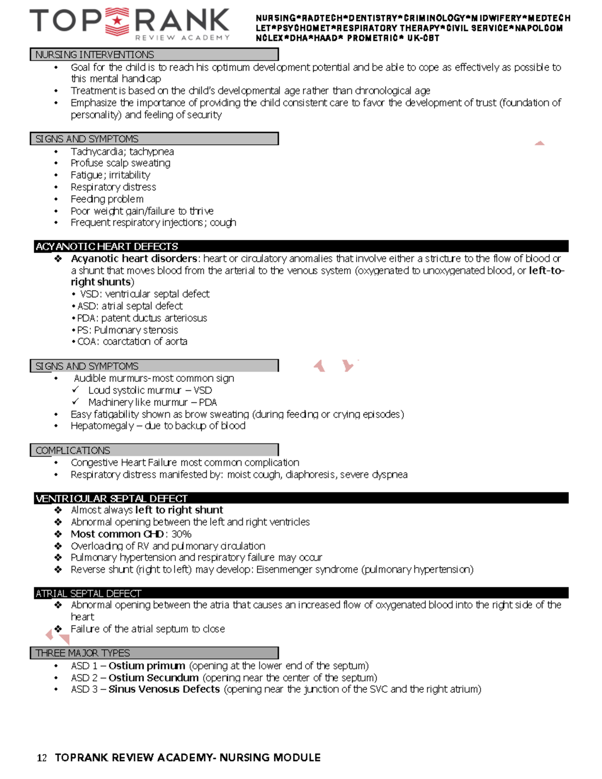 Pediatric notes 4 - LETPSYCHOMETRESPIRATORY THERAPYCIVIL ...