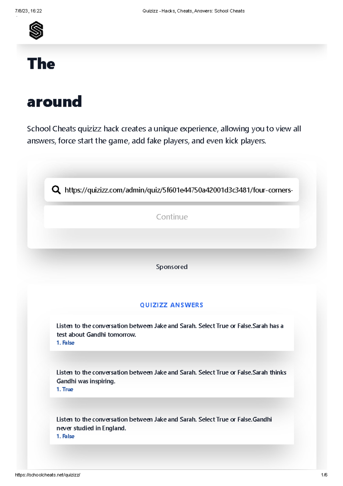 Unit9 - The around🚀 School Cheats quizizz hack creates a unique ...