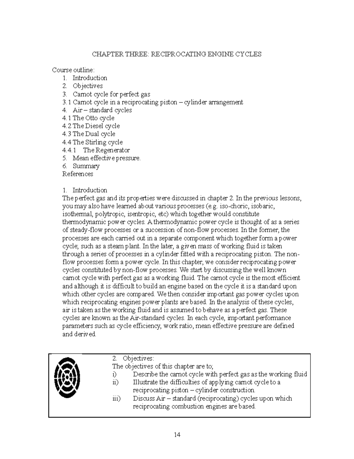 Chapter Three - Reciprogating Cycles FOR Perfect GAS - CHAPTER THREE: RECIPROCATING ENGINE ...