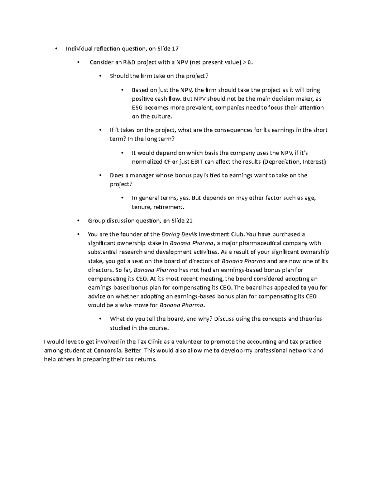 Week 5 - Notes - Slides from the class, that summarize what is learnt ...