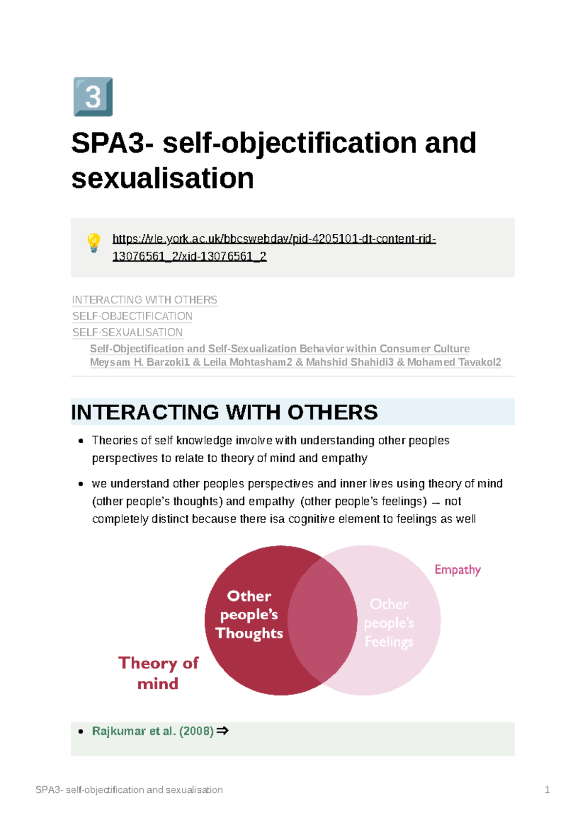 SPA3- self-objectification and sexualisation - ² SPA3- self ...