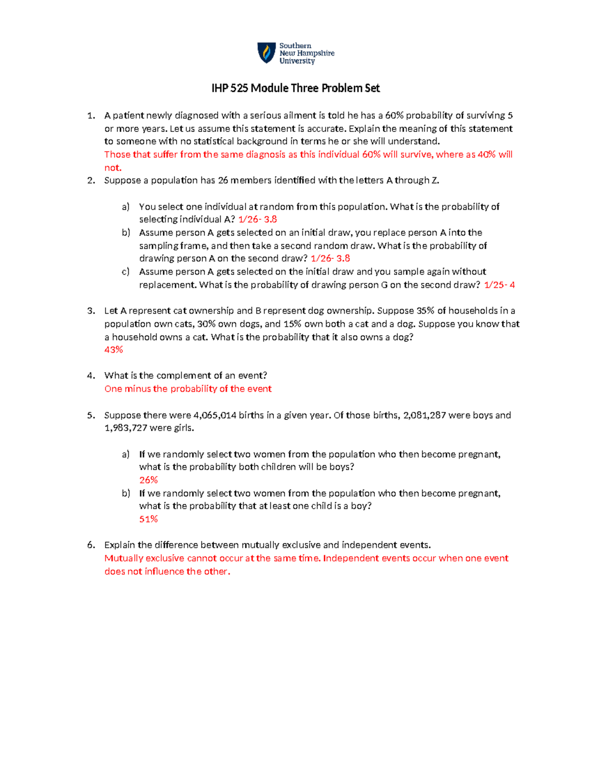 IHP 525 Module Three Problem Set - A patient newly diagnosed with a serious ailment is told he ...