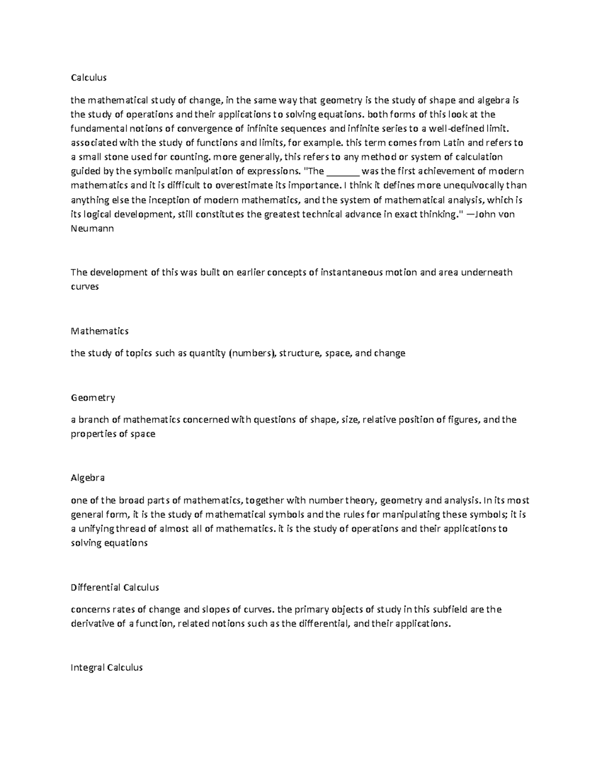 Calculus - Calculus the mathematical study of change, in the same way ...