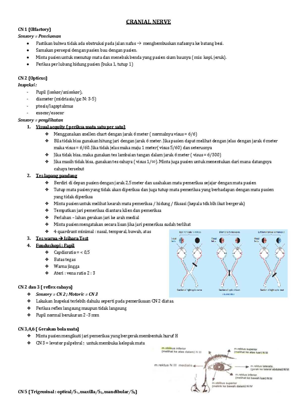 Tambahan OSCE Neuro - contain cranial nerve and cerebellum examination ...