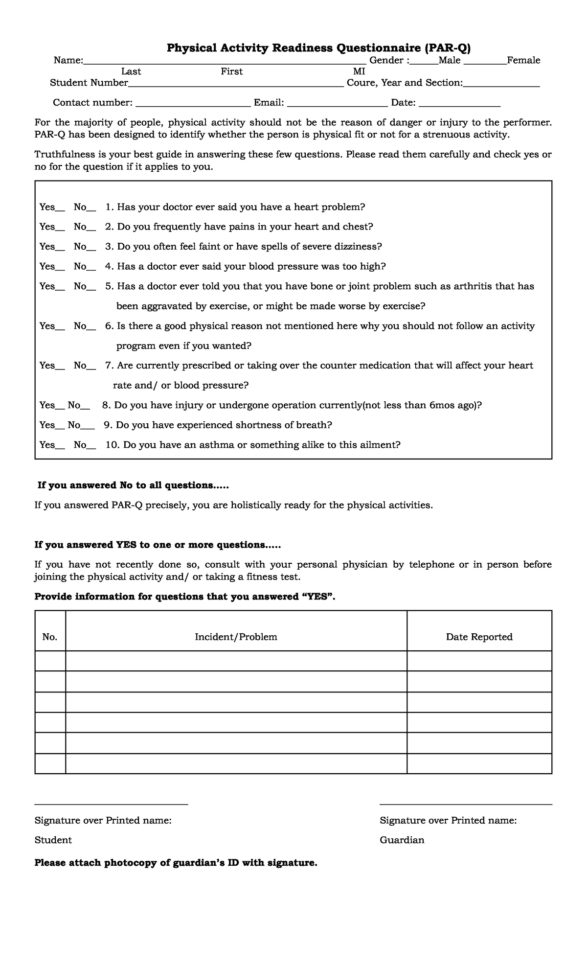 PAR-Q-form-1 - P.E form - Physical Activity Readiness Questionnaire ...