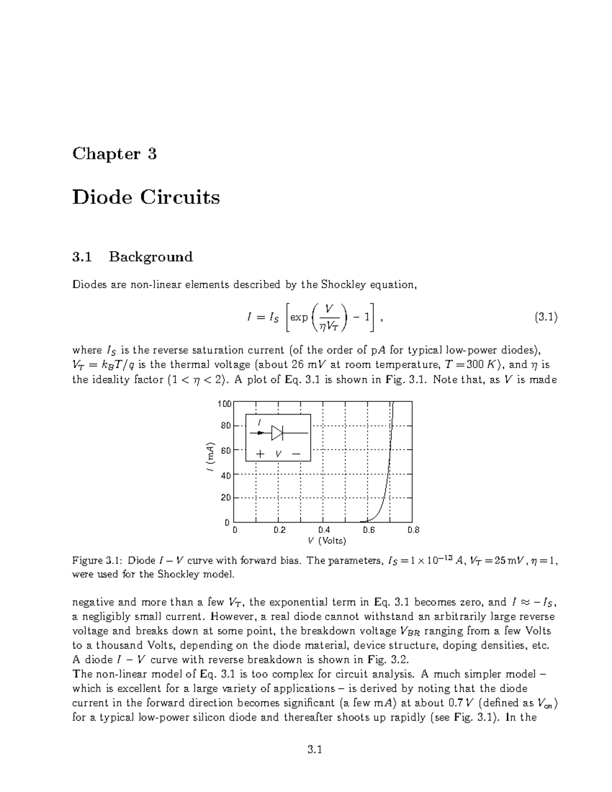Mbpdiode - Introduction to Electrical and Electronic Circuits - Chapter 3 Diode Circuits 3 - Studocu