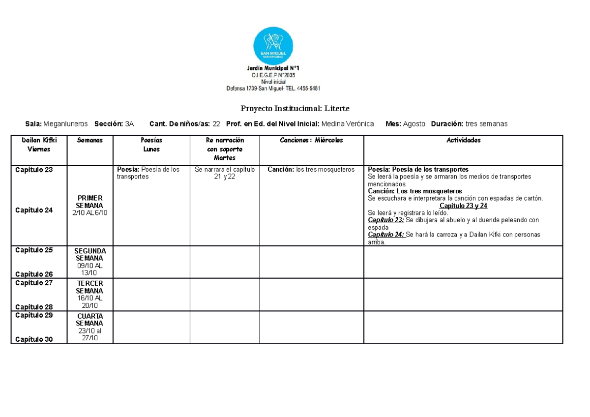 Literte-3 - Ndnxnx - Proyecto Institucional: Literte Sala: Meganluneros ...
