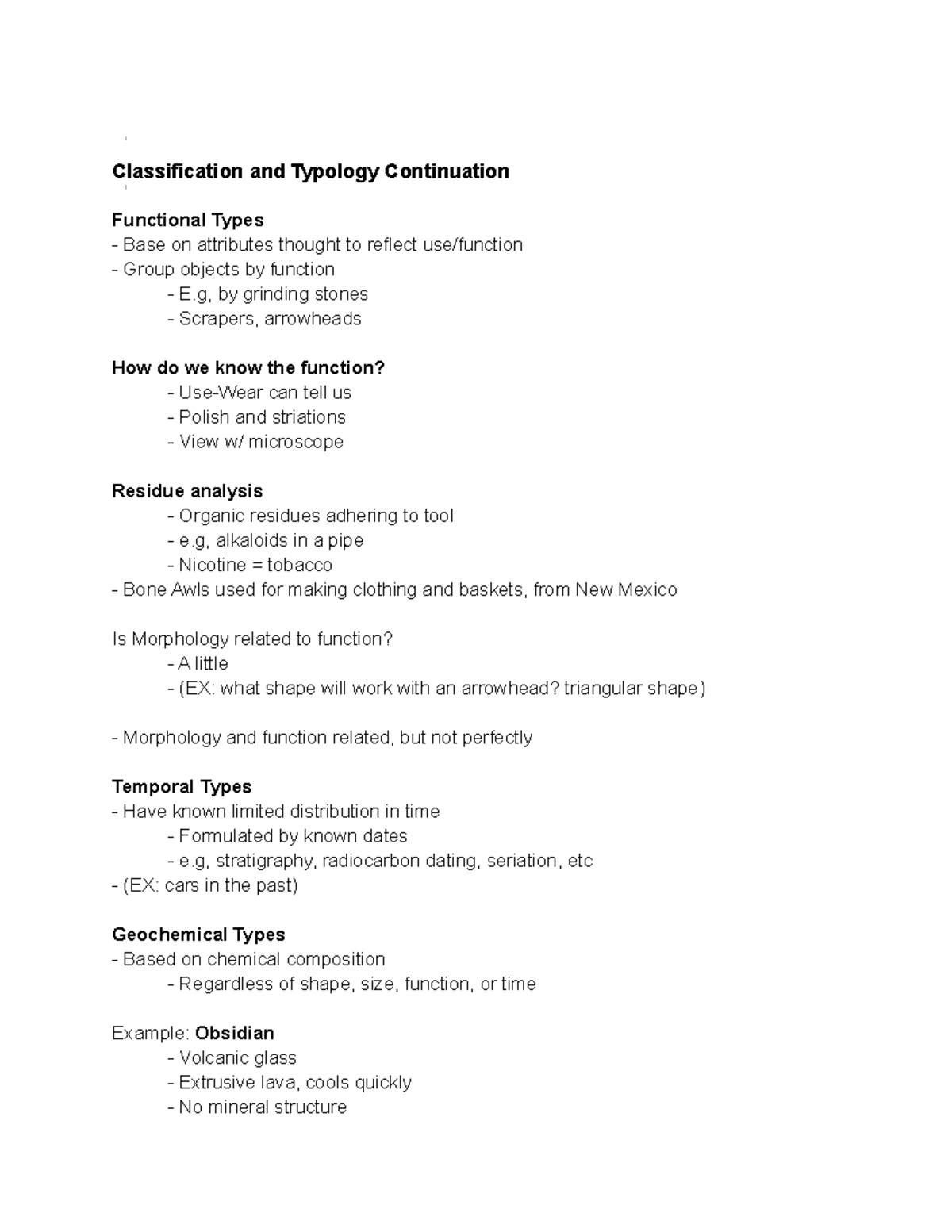 Dating in Archaeology - Classification and Typology Continuation ...