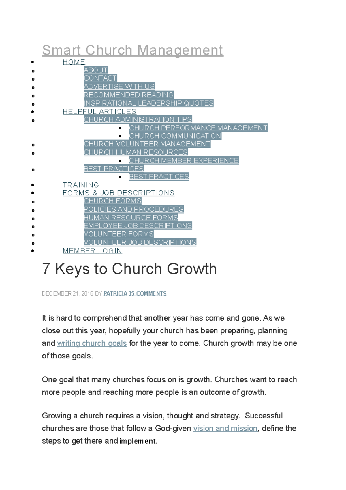 Smart Church Management - As we close out this year, hopefully your ...