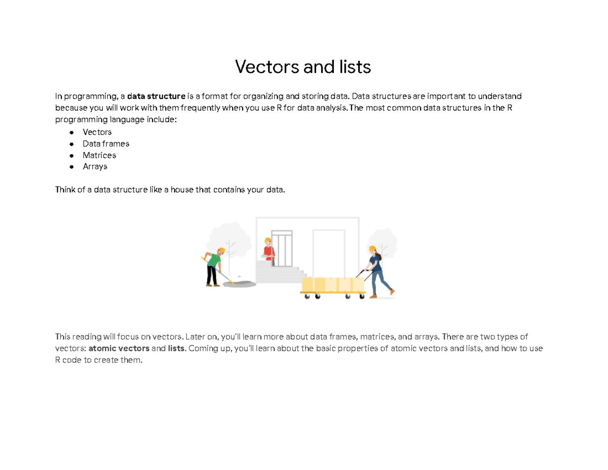 Vectors and lists in R - vectores y listas en R - Vectors and lists In ...