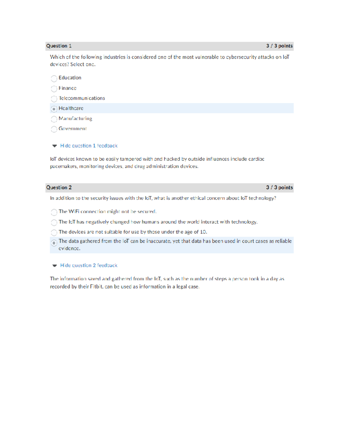 IT 423 Module 7 7-2 QUIZ - Question 1 3 3 points Which of the following ...