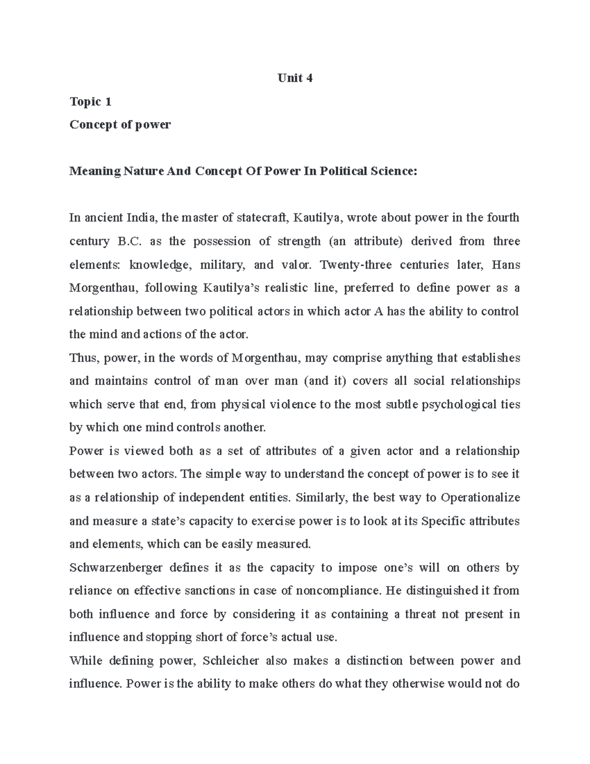 Unit 4 sem 4th - 4th Sem Notes for Ballb - Unit 4 Topic 1 Concept of ...