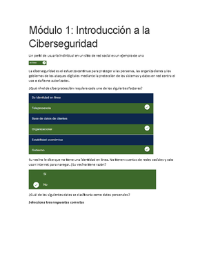 Cuestionario 3 DE Introduccion A LA Ciberseguridad - Módulo 3 ...