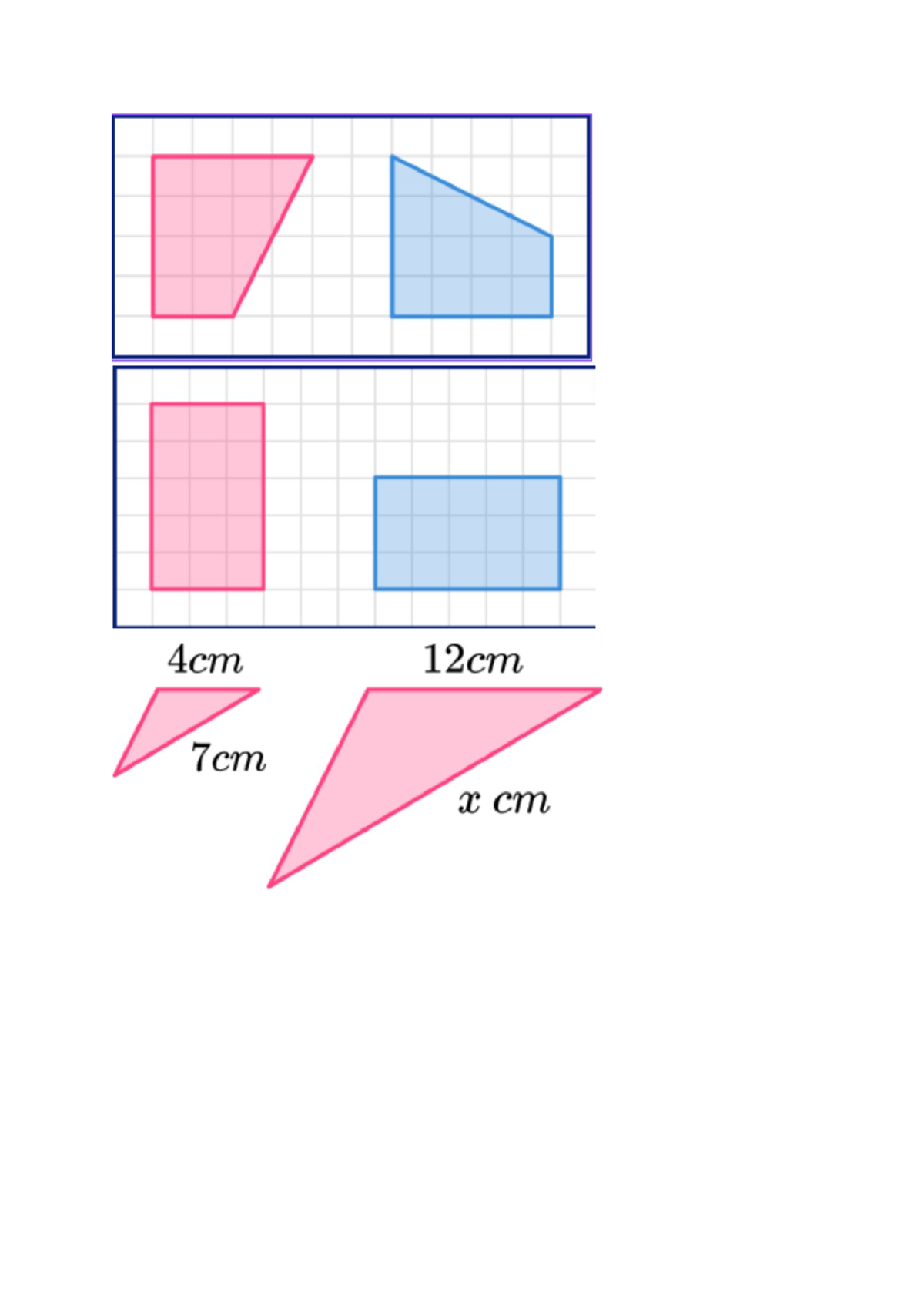 MATH Collage - bhgjggjjj - 4cm 12cm 7cm x cm 4cm 12cm 7cm x cm SAS RHS ...