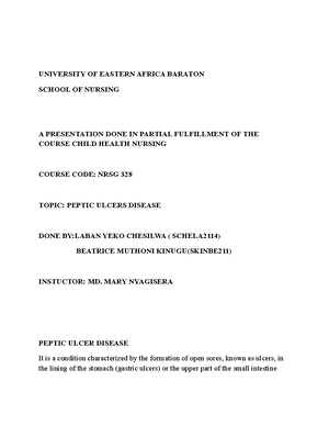 Appendicitis - pediatric git condition - UNIVERSITY OF EASTERN AFRICA ...
