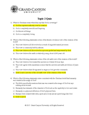 CWV 101 - GCU - Christian Worldview - Studocu