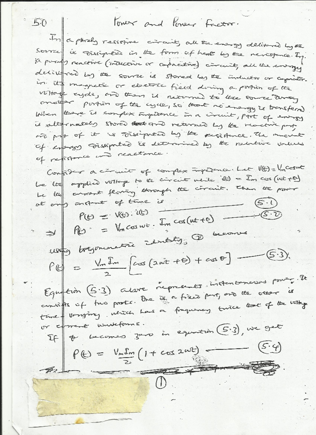 EEE. Power &Power Factor - 50 toner and Poneer Factor. In a streetly ...