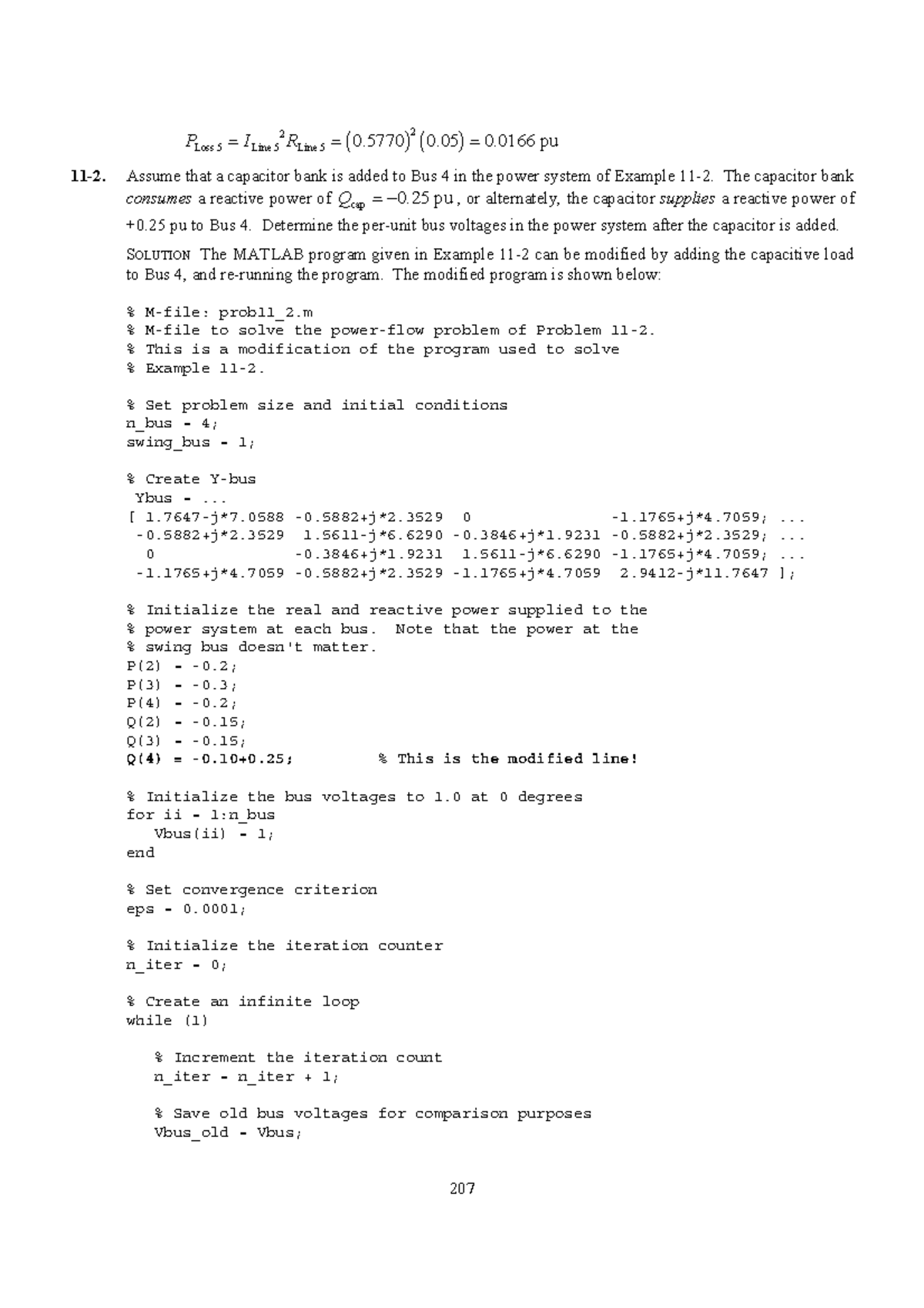 Electric Machinery And Power System Fundamentals-36 - ( ) ( ) 2 2 PLoss ...