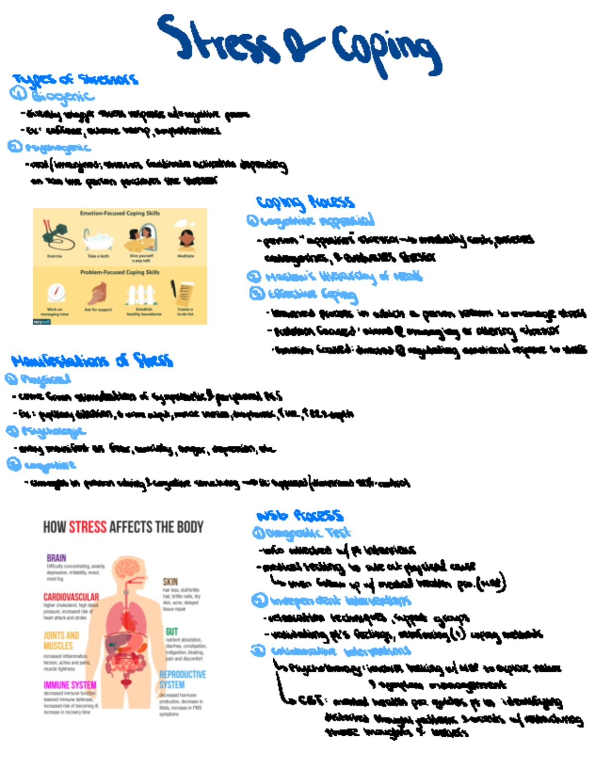 MS 2 & Psych Test 1 - Stress & coping, anxiety & depressive disorders ...
