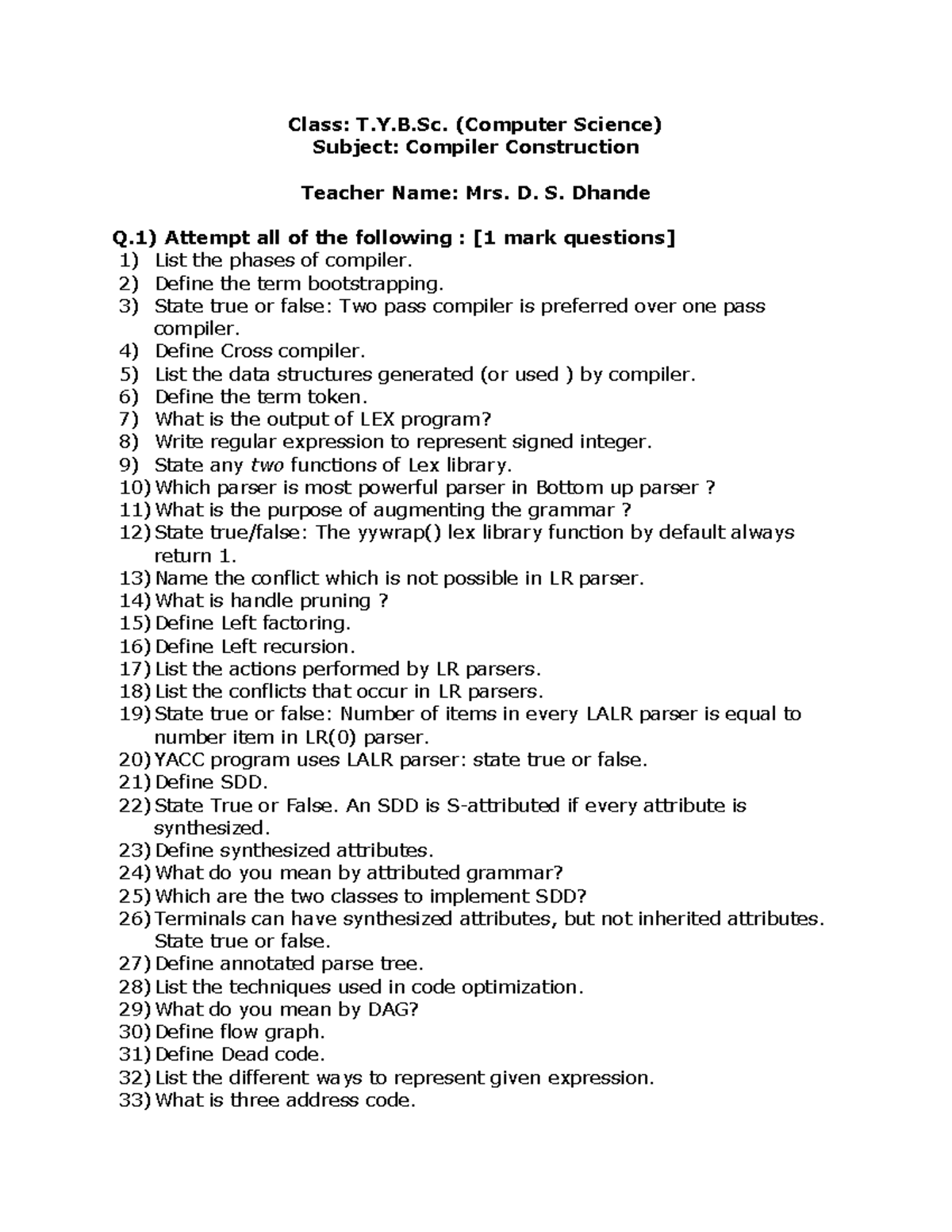 THIRD YEAR .B.Sc._Comp._Sci._COMPILER CONSTRUCTION - Class: T.Y.B ...