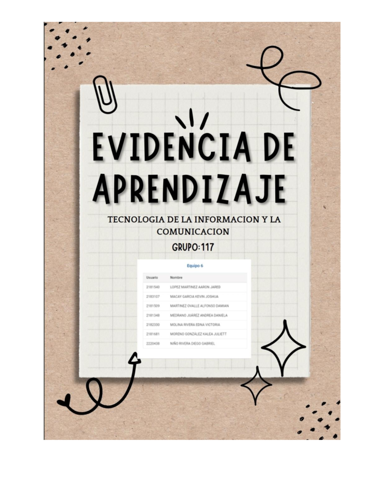 Equipo 6 E1 EV1 TIC - espero les sirva - Tecnología de información y comunicación - Studocu