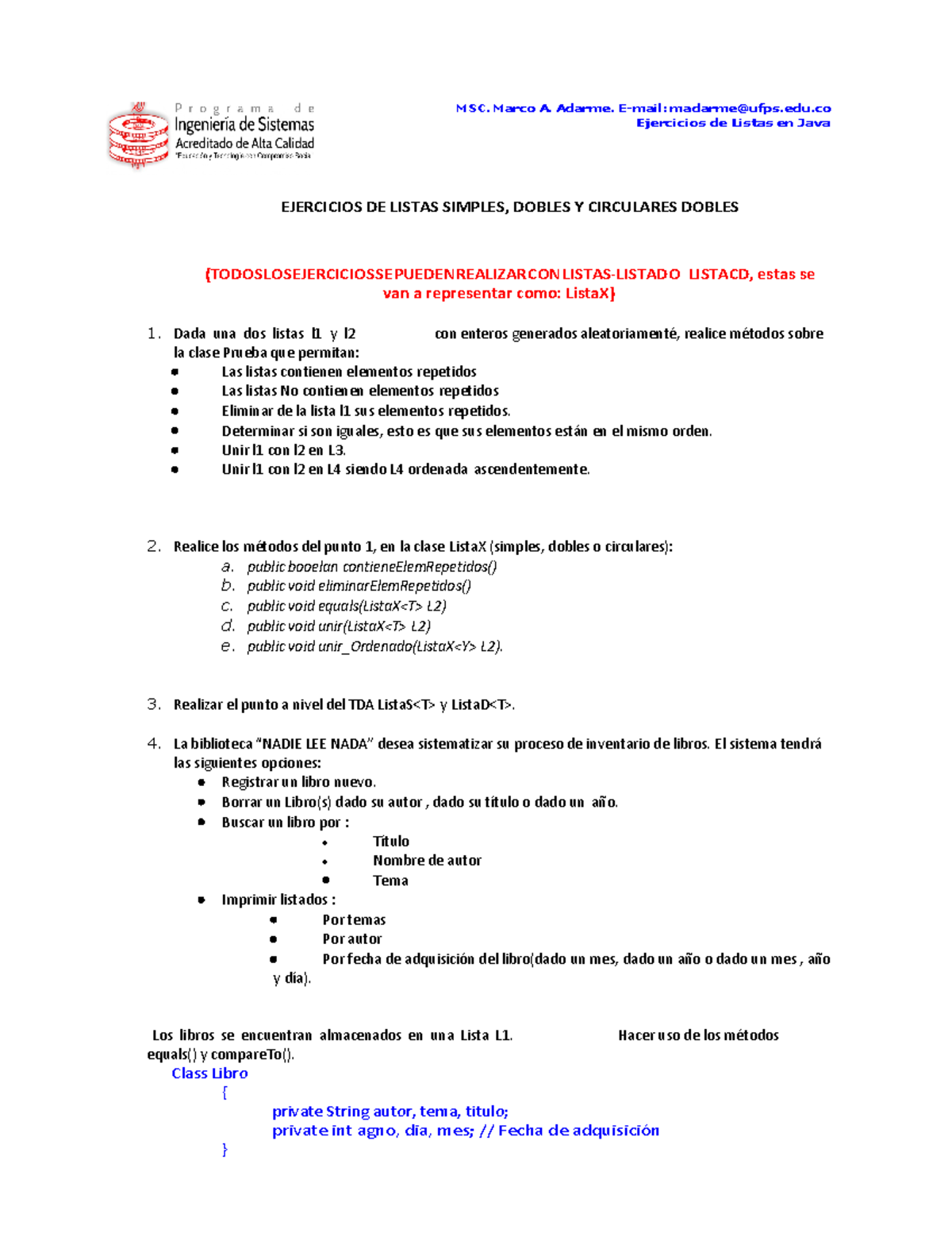 455709145 Ejercicios Listas Enlazadas Pdf Ejercicios De