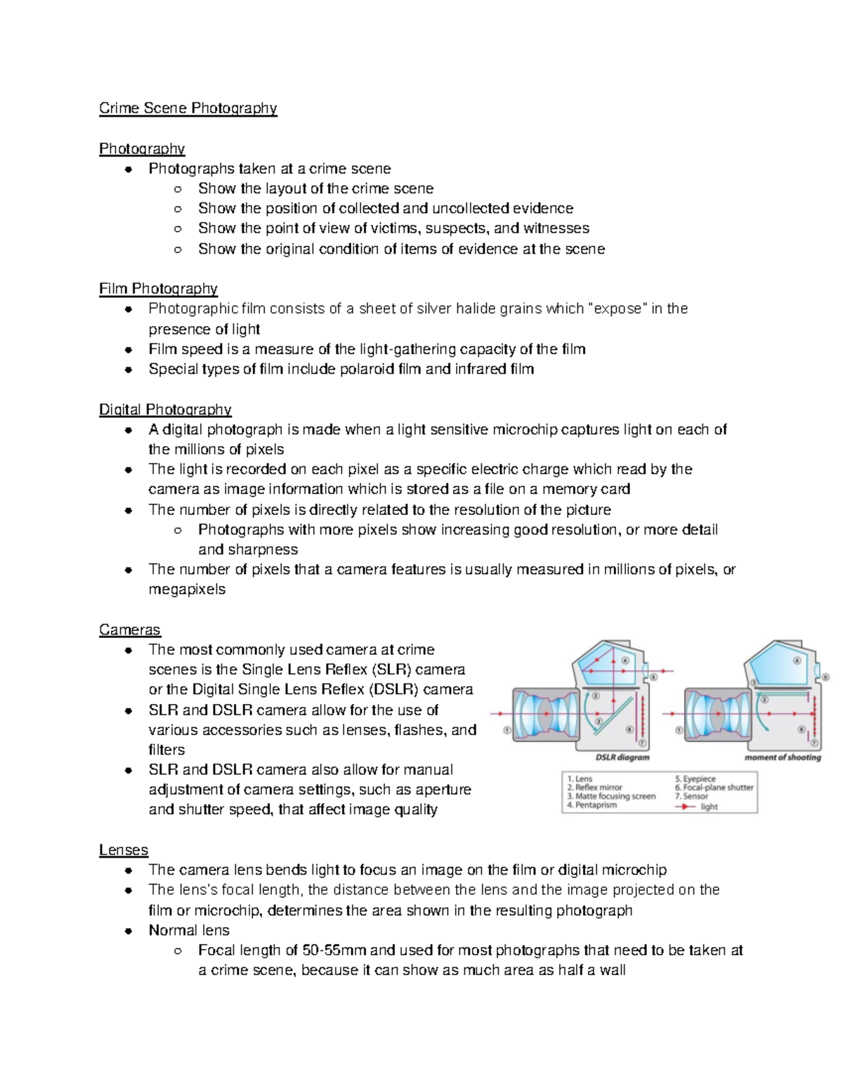 Module 4 - Crime Scene Photography - Crime Scene Photography ...