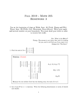 Sample Exam 1 - Mathematics 205 - The First Sample Examination - 2024 In each problem, there are ...
