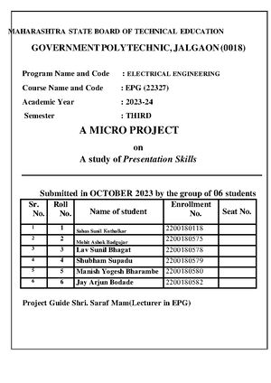 Esp 1st assignment - Electrical Engineering - Studocu