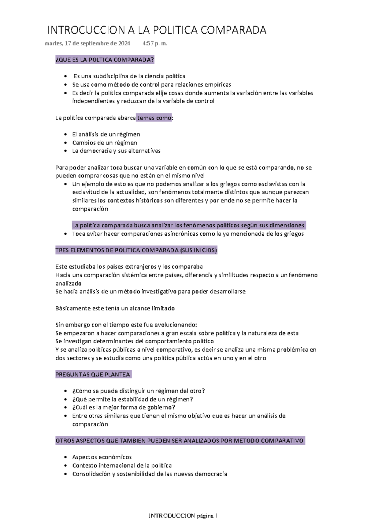 Introcuccion A LA Politica Comparada - ¿QUE ES LA POLTICA COMPARADA ...