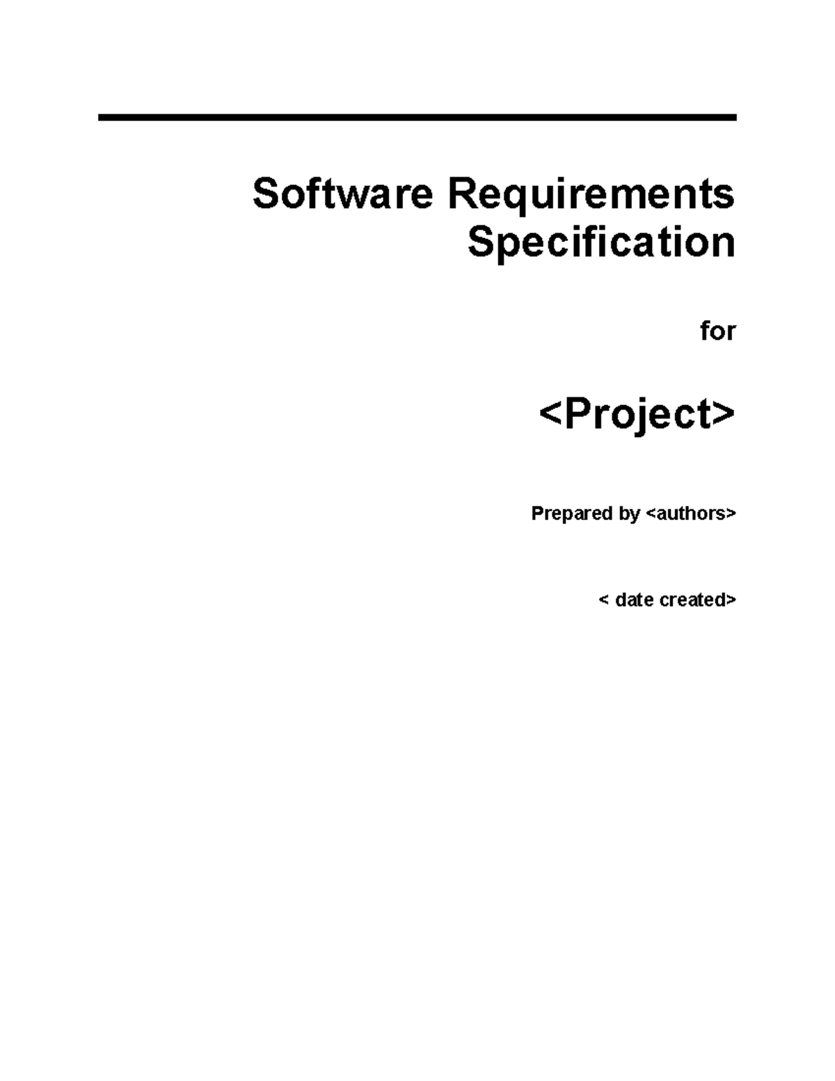 SRS Template both parts - Software Requirements Specification for ...