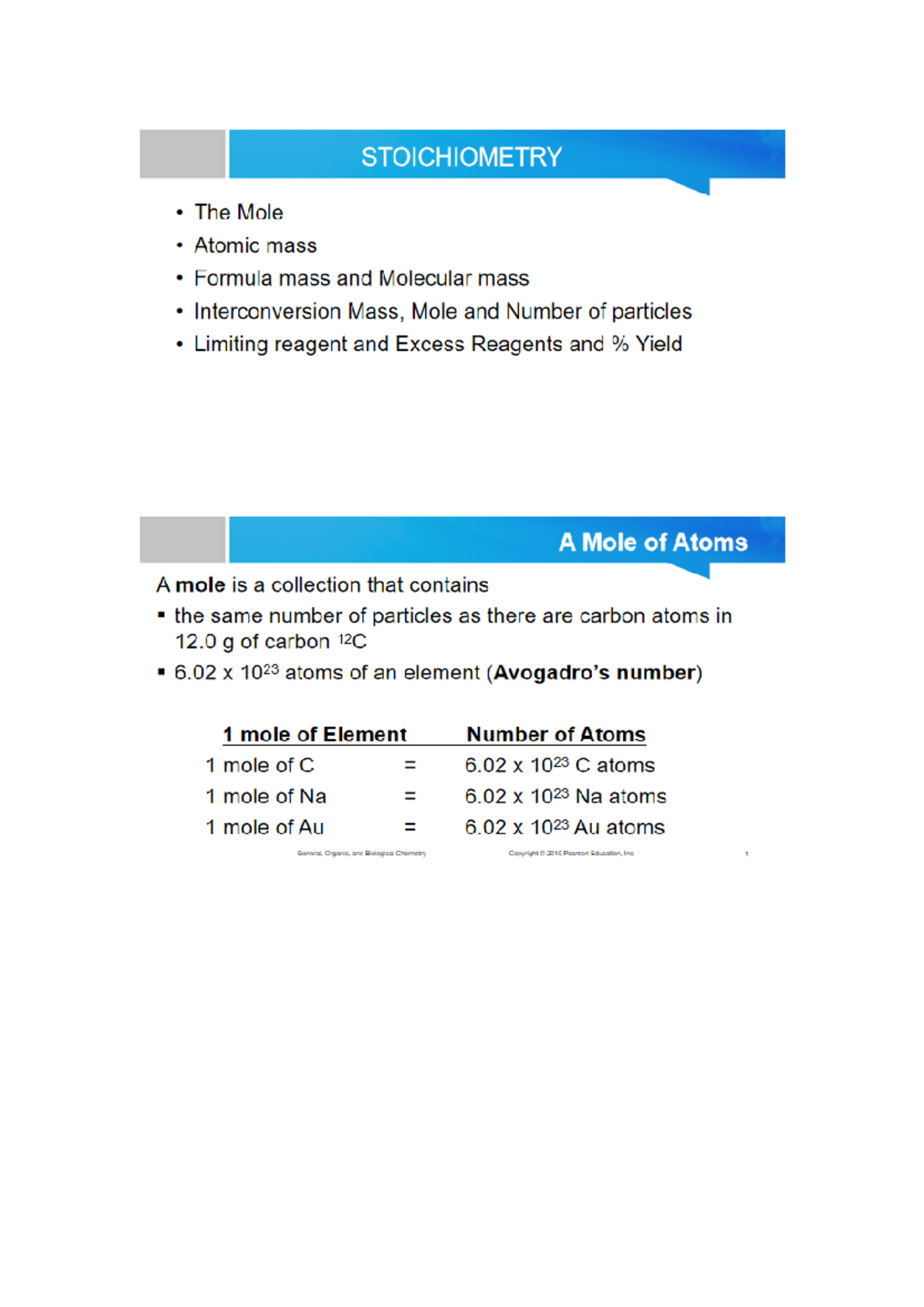 3- Stoichiometry - LECTURE NOTES - Principles of Med. Lab. Sci ...