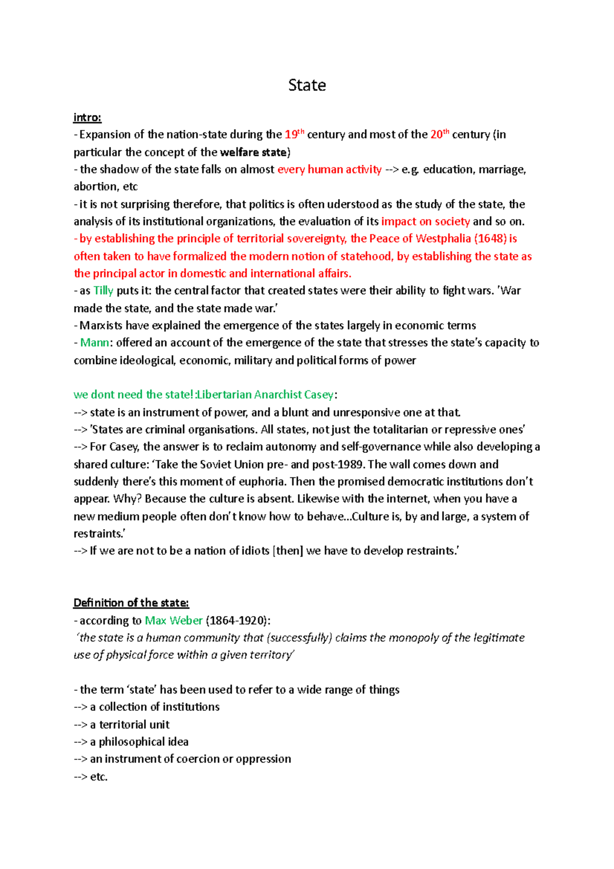 The State - What is the role of the State in today's world - State ...