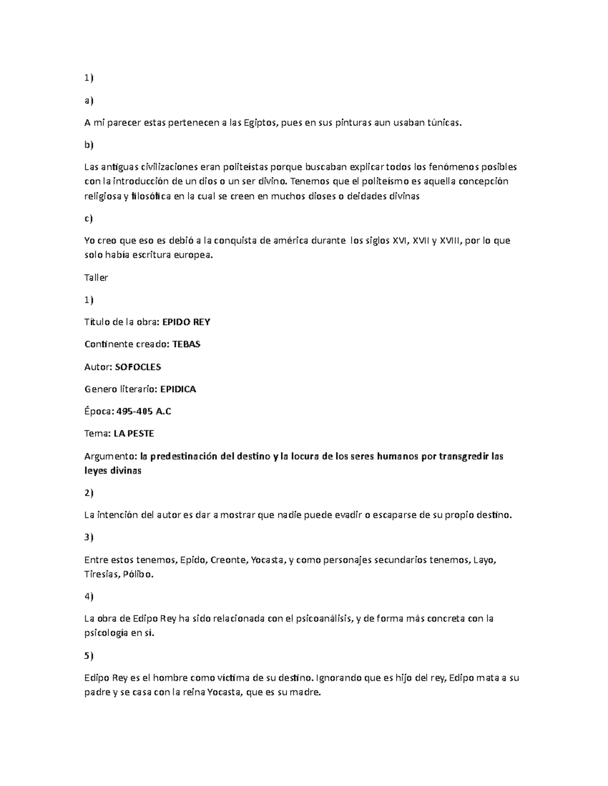 Lenguaje - Extraccion de elementos importante sobre la obra de Epido ...