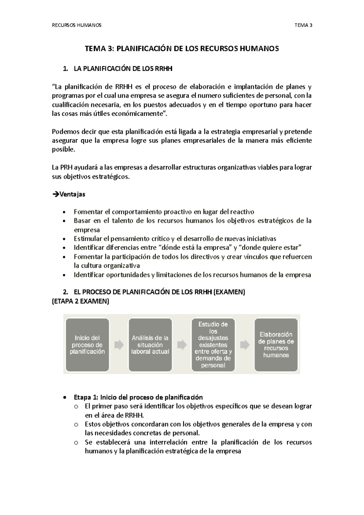 TEMA 3-Planificación de los RRHH - RECURSOS HUMANOS TEMA 3 TEMA 3: PLANIFICACIÓN DE LOS RECURSOS ...