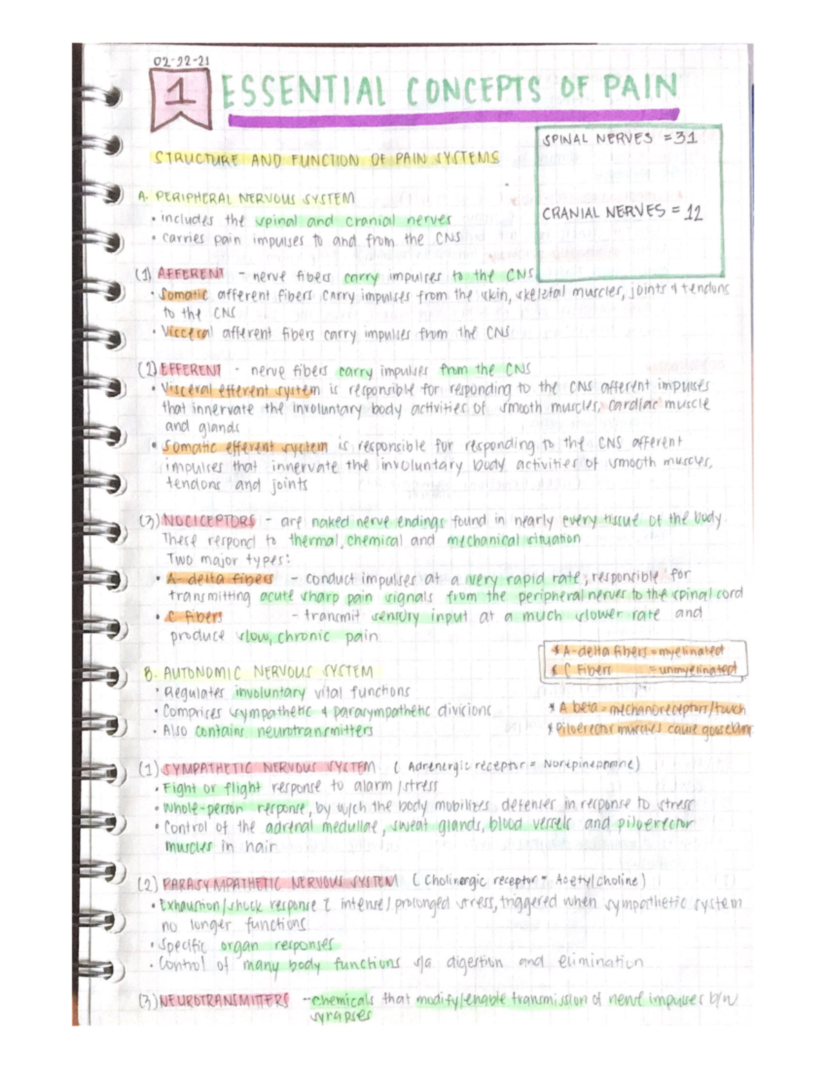 Medical-Surgical Nursing Concepts of Pain - bs nursing - SWU - Studocu