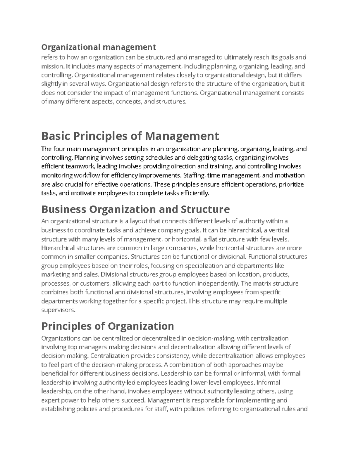 Organizational management refers to how an organization can - It ...
