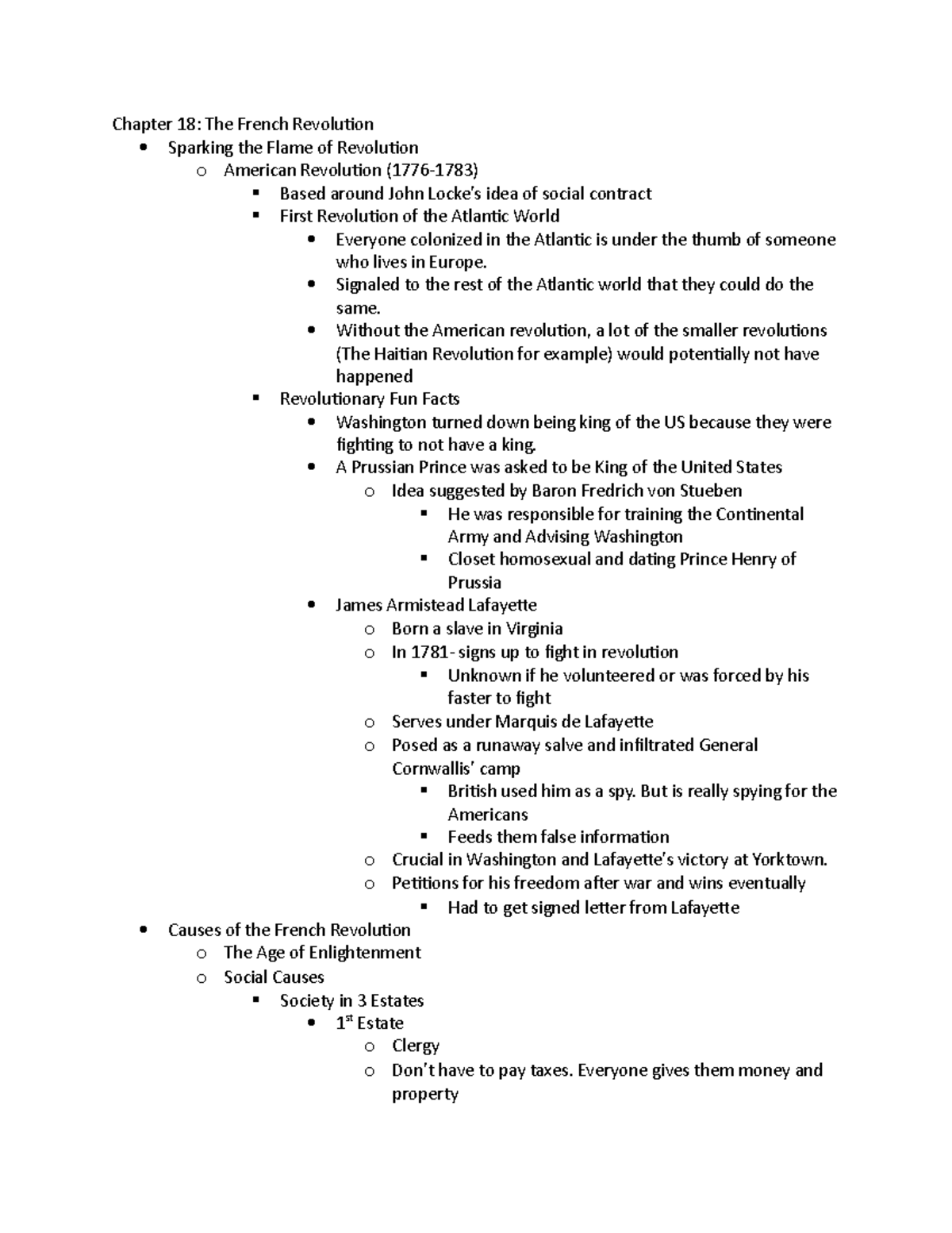 Chapter 18: The French Revolution - Chapter 18: The French Revolution ...