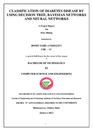 PS2 sol - Assignment 2 solution - Problem Solving Assignment 2 Data Mining (CSE4052) Suppose ...