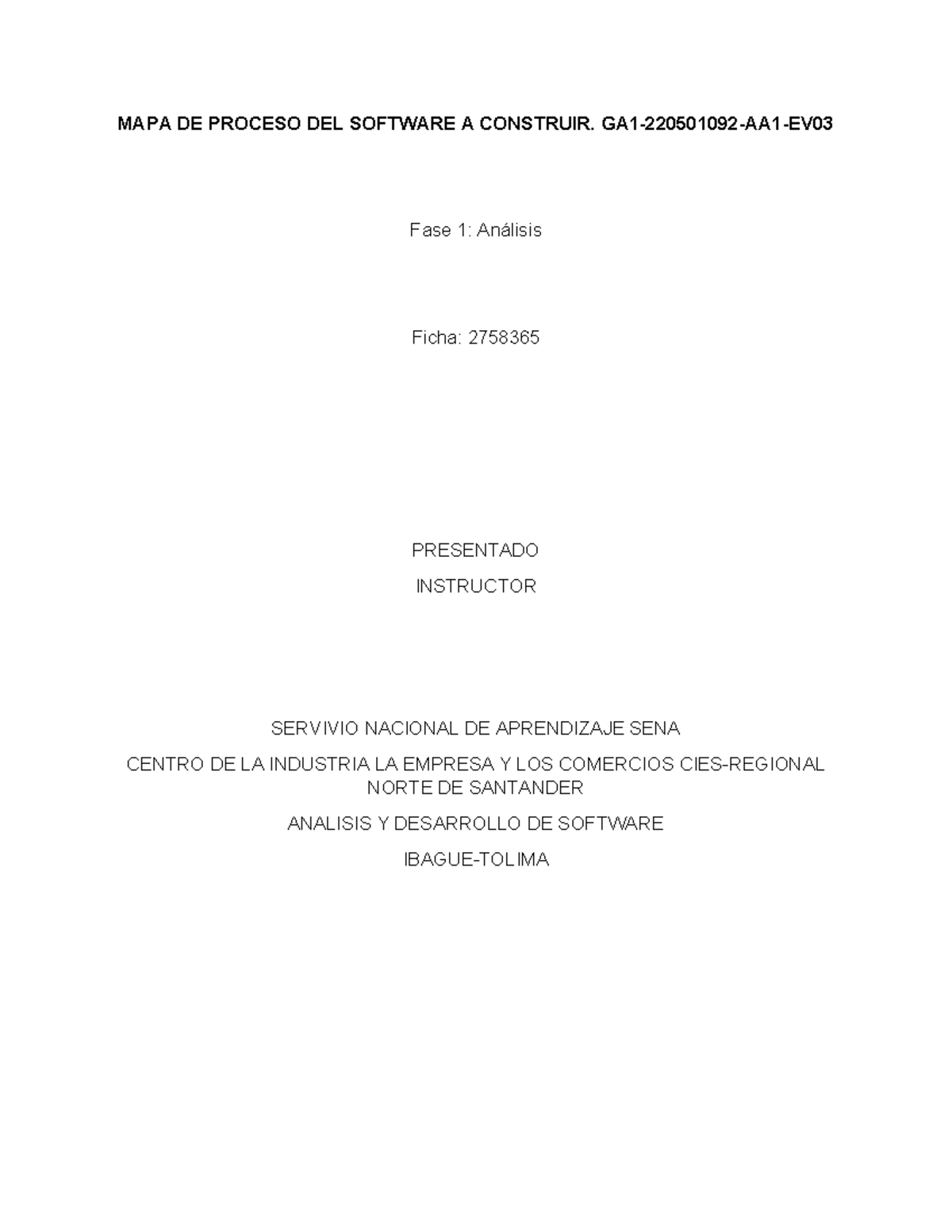 MAPA DE Proceso DEL Software A Construir - MAPA DE PROCESO DEL SOFTWARE ...