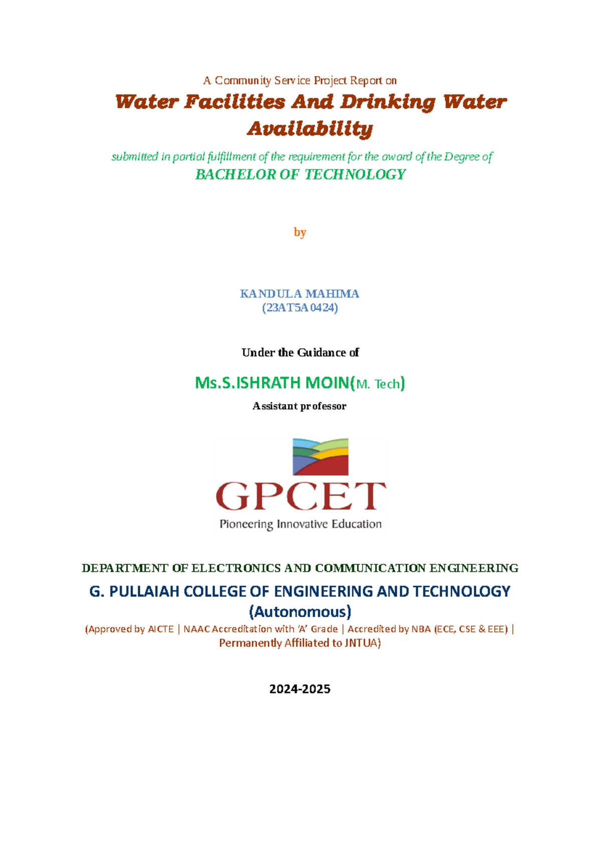 Csp munna - i want weekly reports for this project - A Community ...