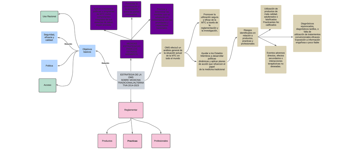 Mapa conceptual - Medicina Alternativa/ Tradicional - ESTRATEGIA DE LA OMS SOBRE MEDICINA - Studocu