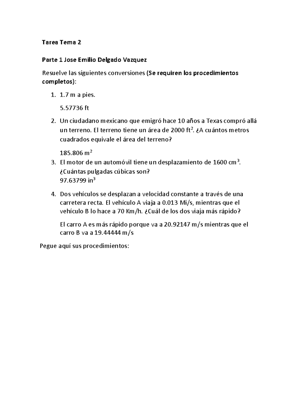 EM2023 Tarea Tema 2 Mediciones y unidades pdf - Tarea Tema 2 Parte 1 Jose Emilio Delgado Vazquez ...