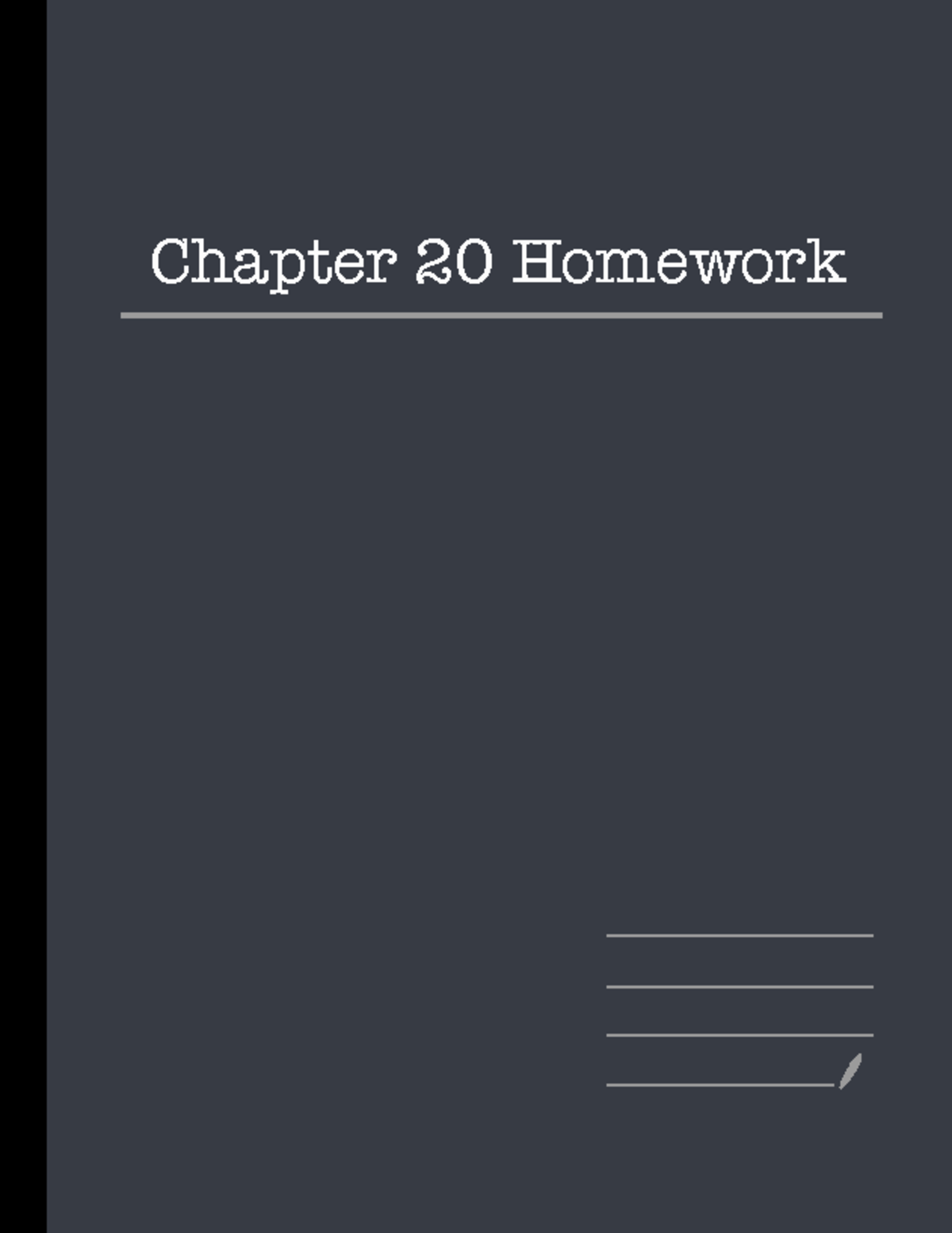 Chapter 20 Homework - Dr. Pushpawela - Chapter 20 Homework P =Yz) 14 ...