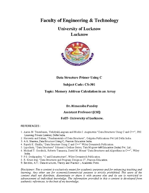 FDS Unit 1 notes - DSA - Studocu