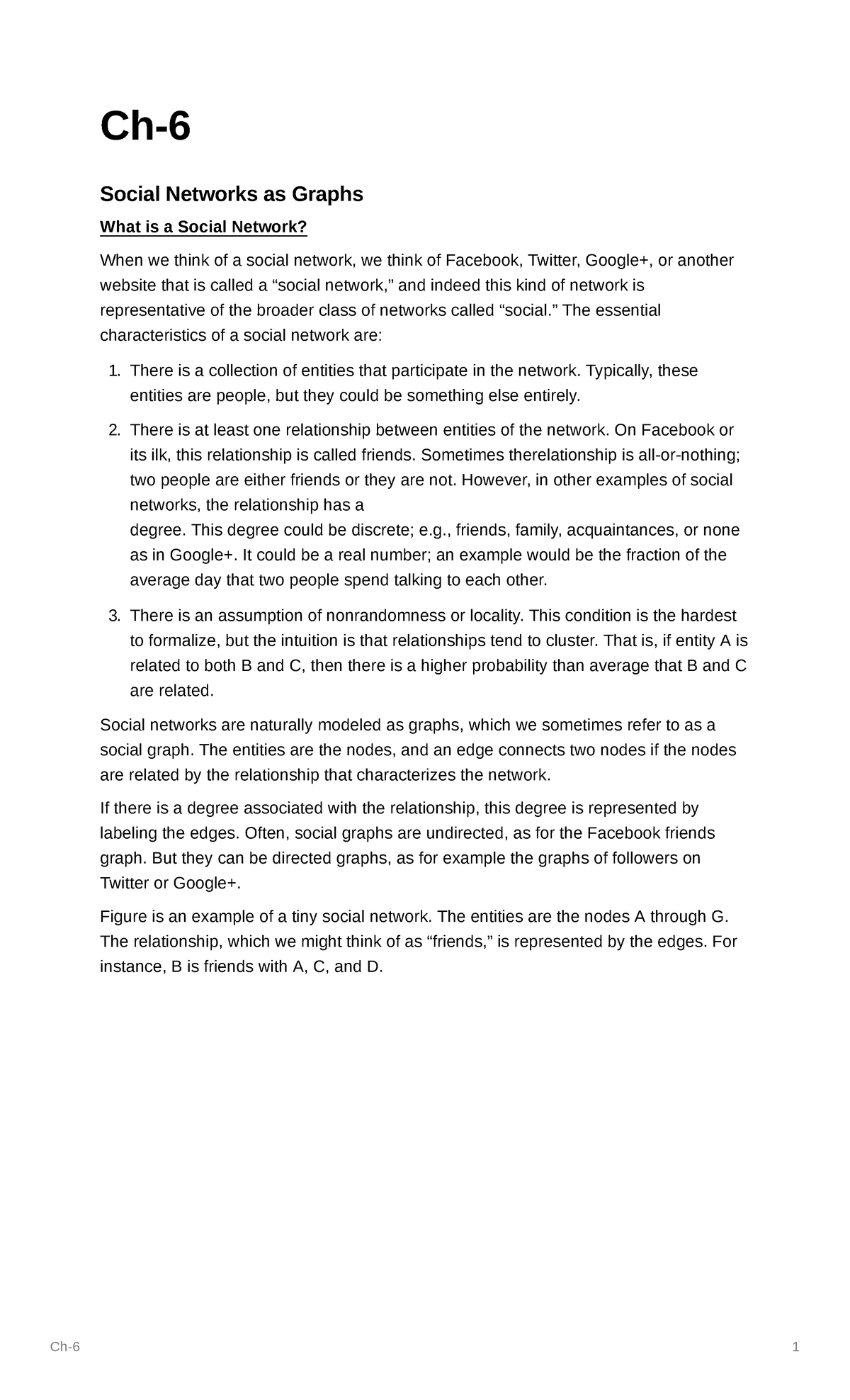 BDA Ch-6 - Mining Social‐Network Graphs - Ch- Social Networks as Graphs ...