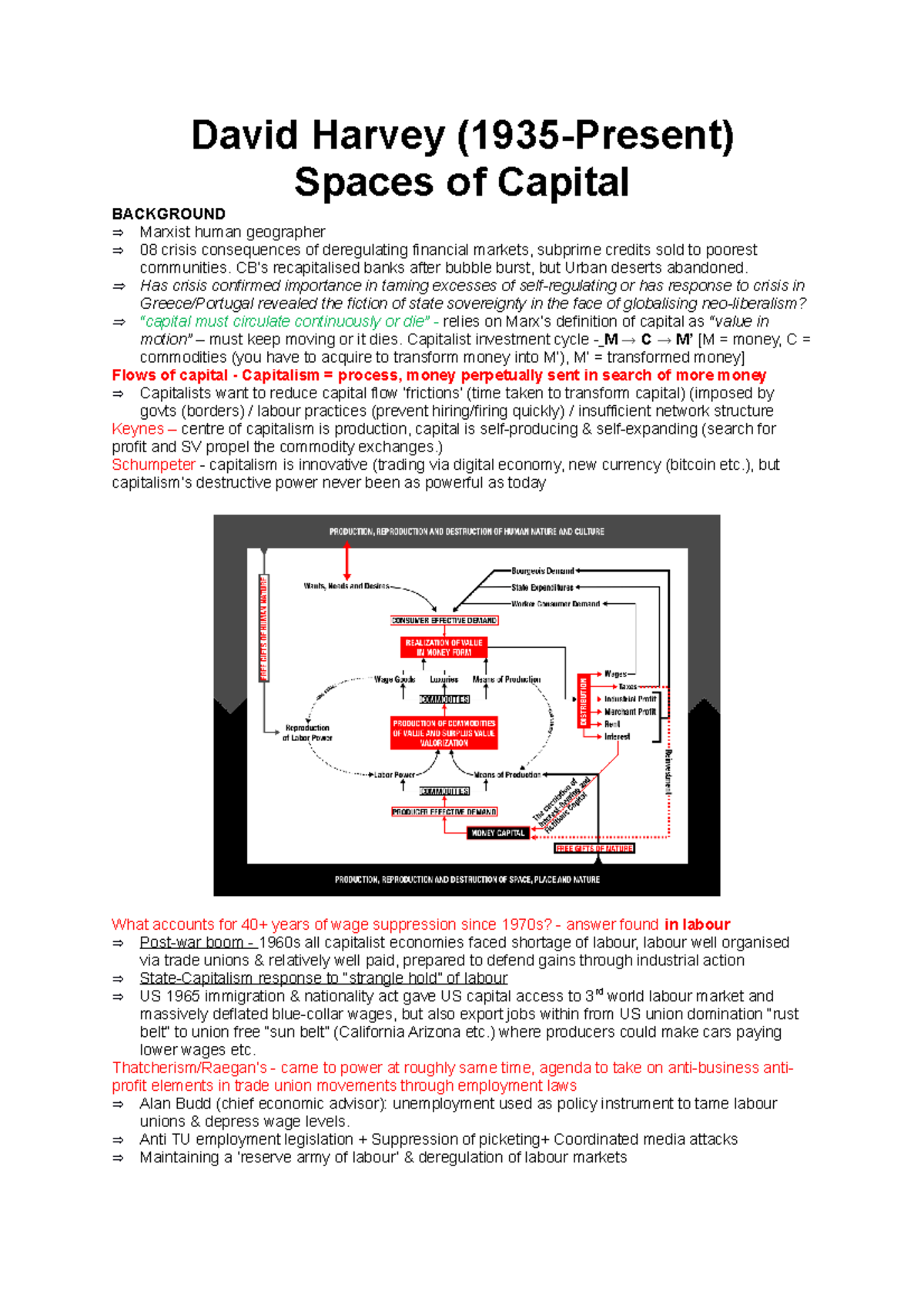 David Harvey Lecture Notes - David Harvey (1935-Present) Spaces of ...