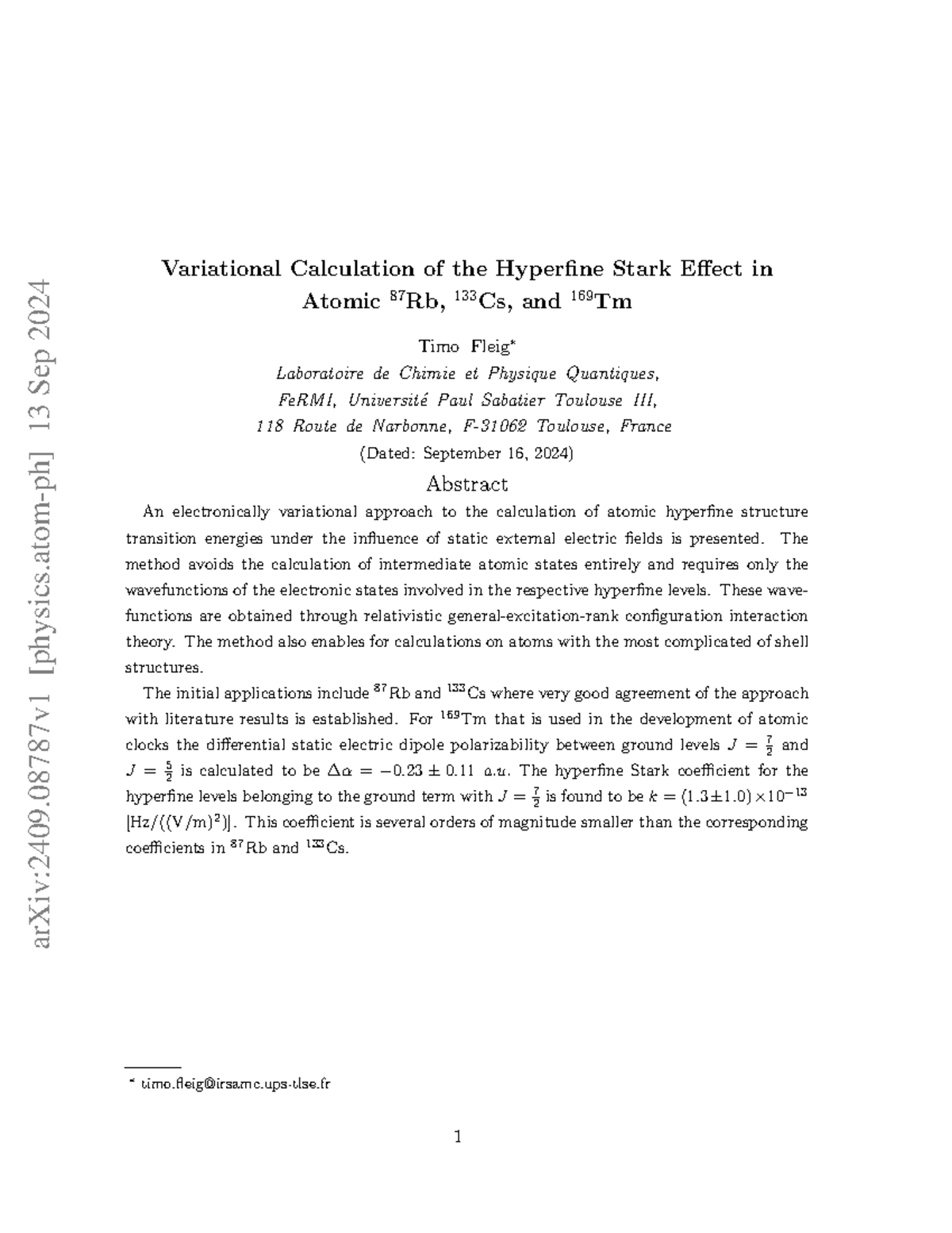 2409 - Hhshshshhsjsjs - Variational Calculation of the Hyperfine Stark ...